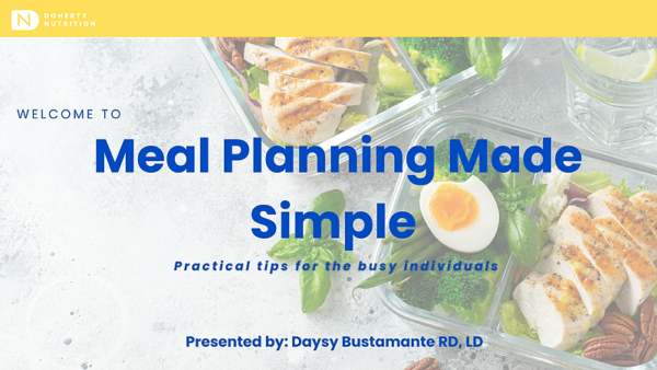 Dietitian Meal Plans | Doherty Nutrition